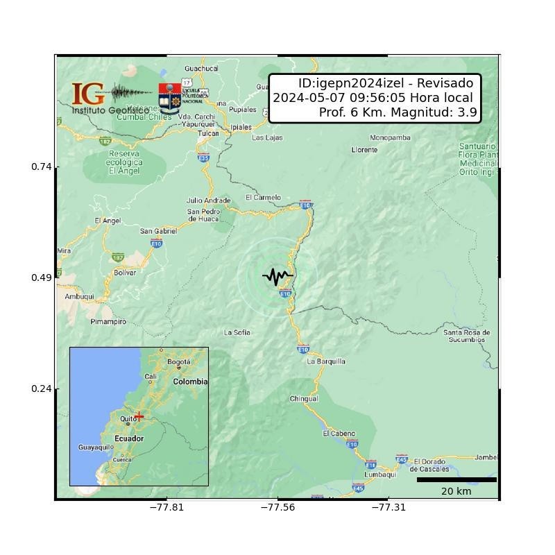 Un sismo de 3.9 grados se produce a día seguido en Carchi | Ecuavisa